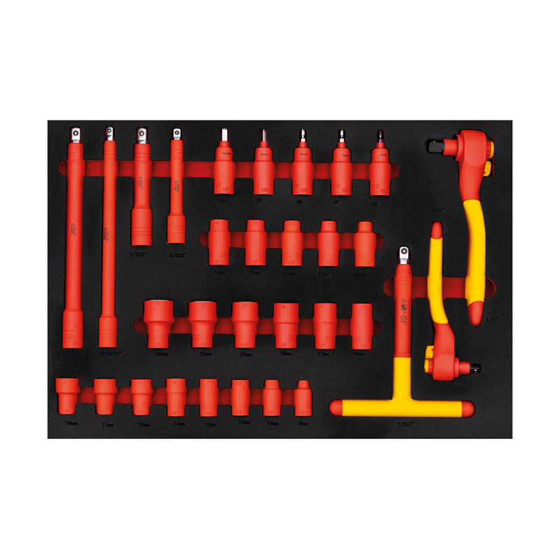 EV RATCHET, SOCKET AND WRENCH SET - Ahcon